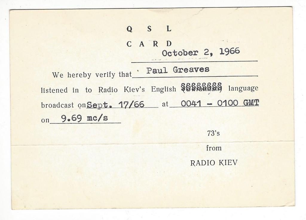 Paul’s rare and classic shortwave QSL cards | The SWLing Post