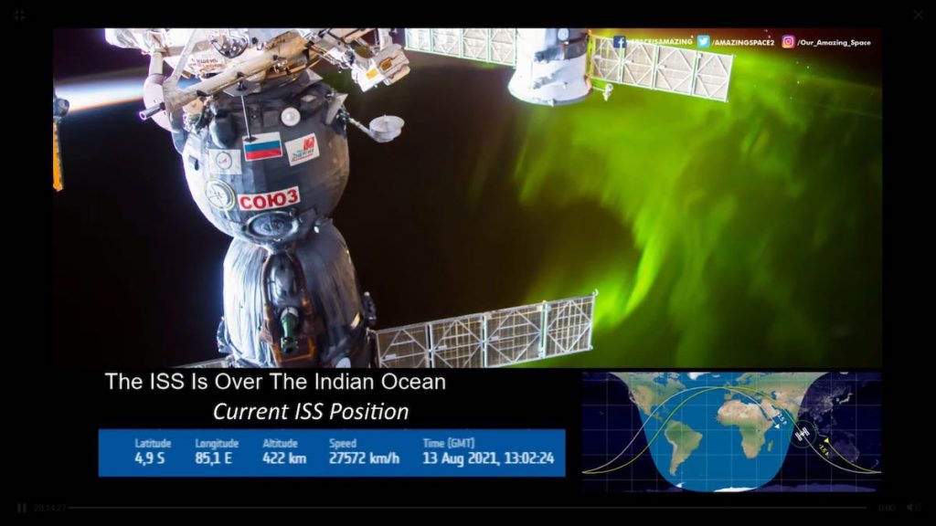 Dan watches aurora as seen from the ISS | The SWLing Post