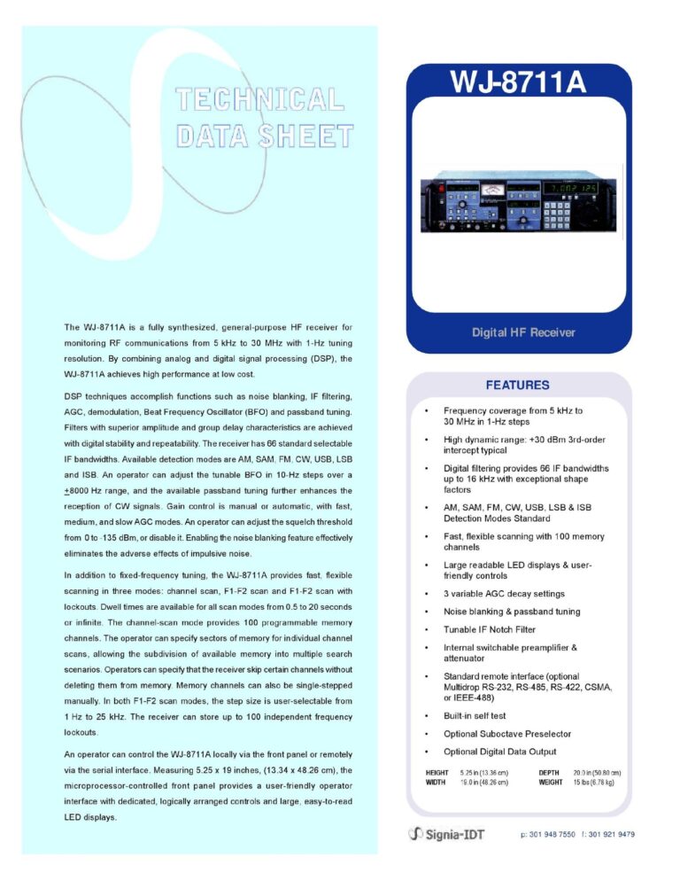 Comparing the Watkins-Johnson WJ-8711 & WJ-8712 with TEN-TEC RX-340 ...