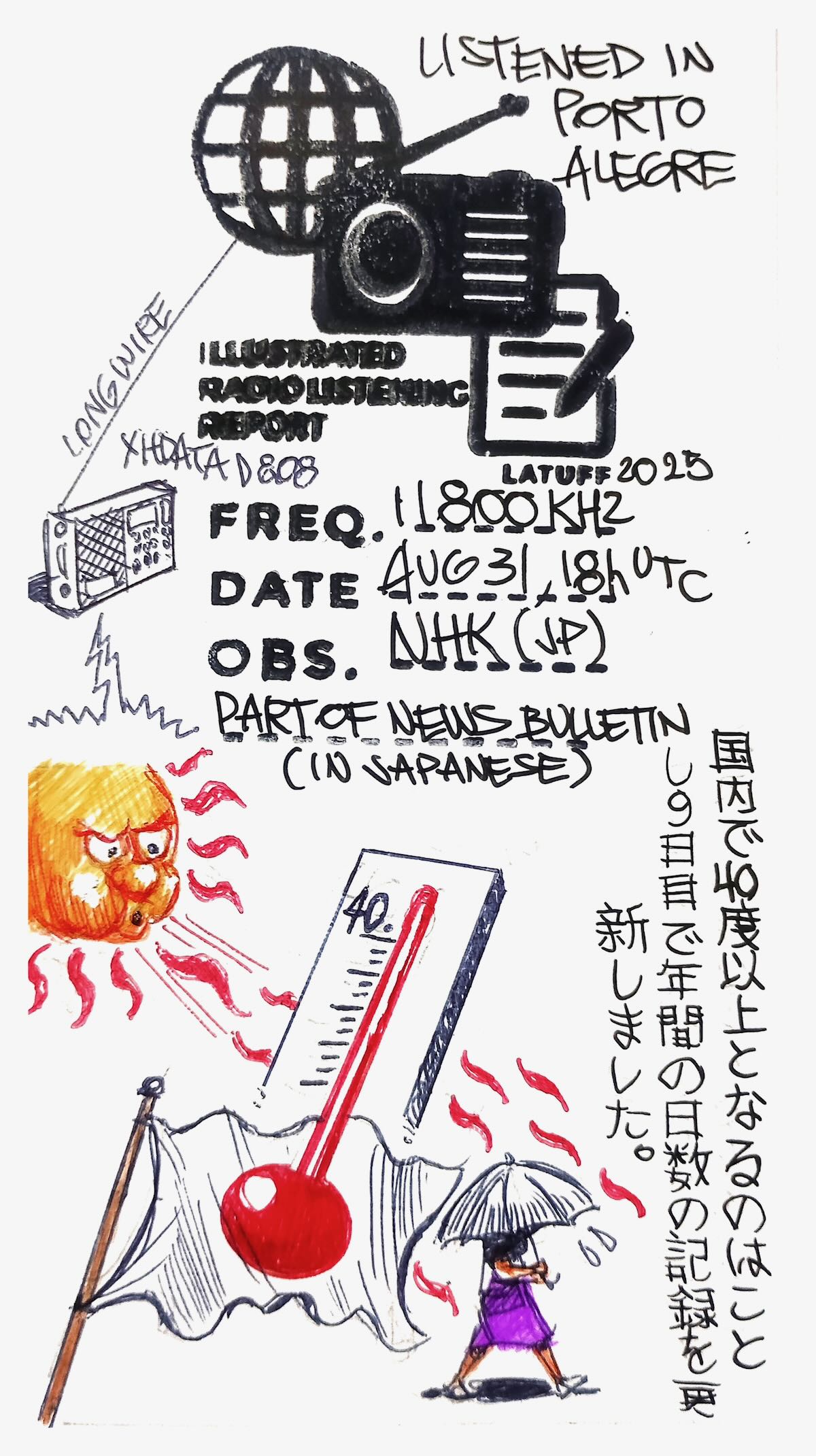 Carlos’ Illustrated Radio Listening Report and Recording of NHK World (August 31, 2025) | The ...